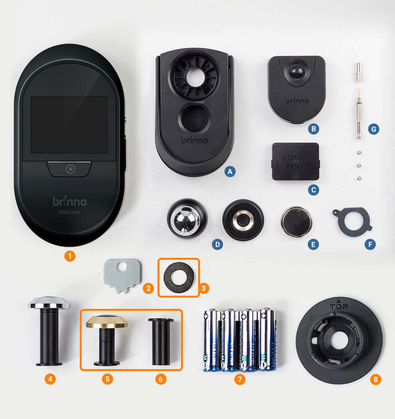 SHC1000 Motion Detect Peephole Camera - Brinno